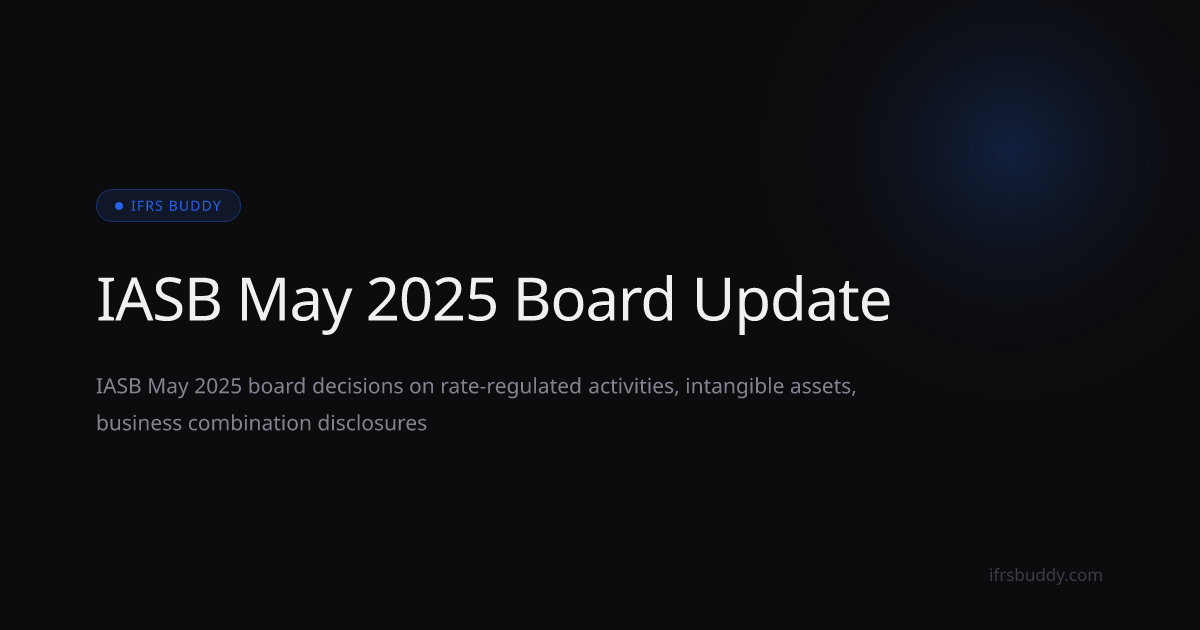 IASB May 2025 Update | IFRS Buddy